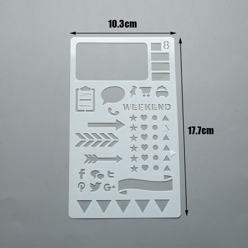 12pcs Stencil Set Planner DIY Drawing Template Notebook Diary Scrapb_aa ...