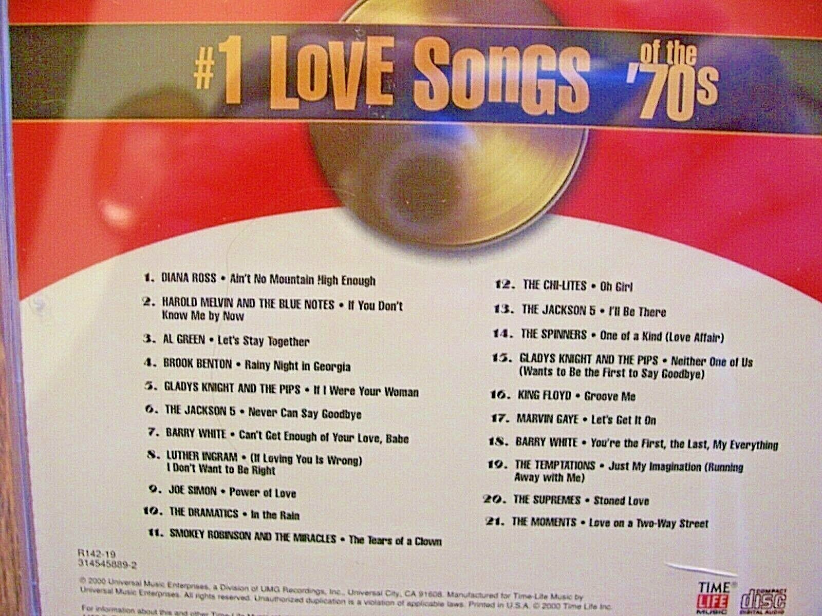 "STILL SEALED" CD BY TIME-LIFE / #1 LOVE SONGS OF THE 70's VARIOUS ...