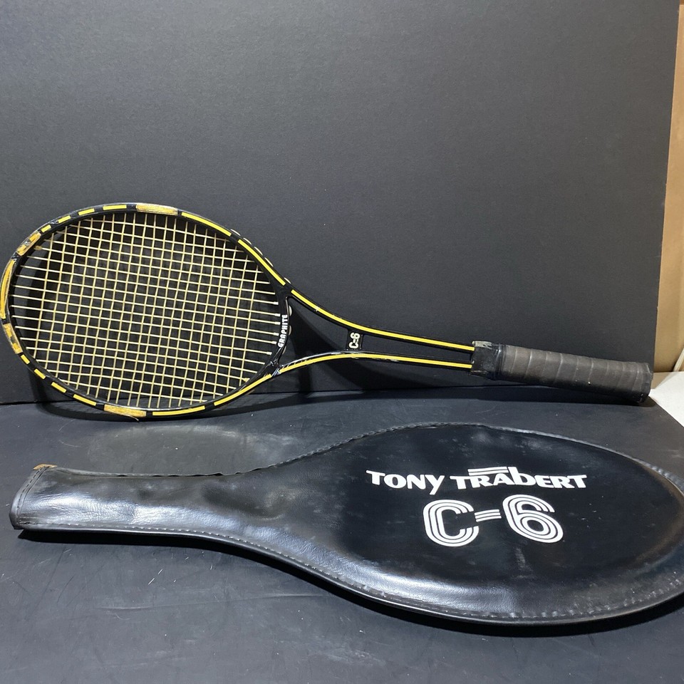 Vintage Tony Trabert C-6 Graphite Tennis Racquet 4 5/8” Medium | eBay