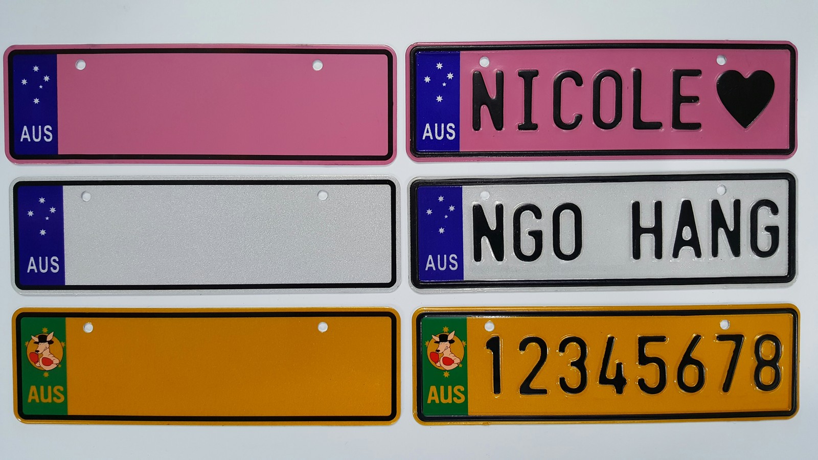 Customized Personalised Novelty Embossed Number Plates, Kids, Names ...