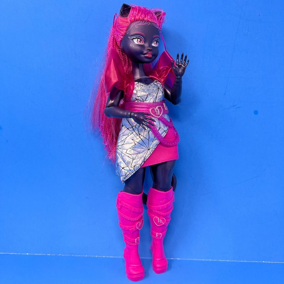 Monster High Catty Noir Doll G3 Pink Black Silver Pop Star Werecat ...