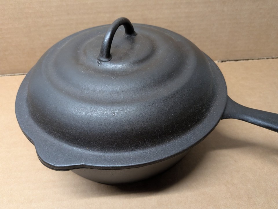 Vintage Cast Iron Crescent Foundry Beehive Chicken Fryer Skillet | eBay