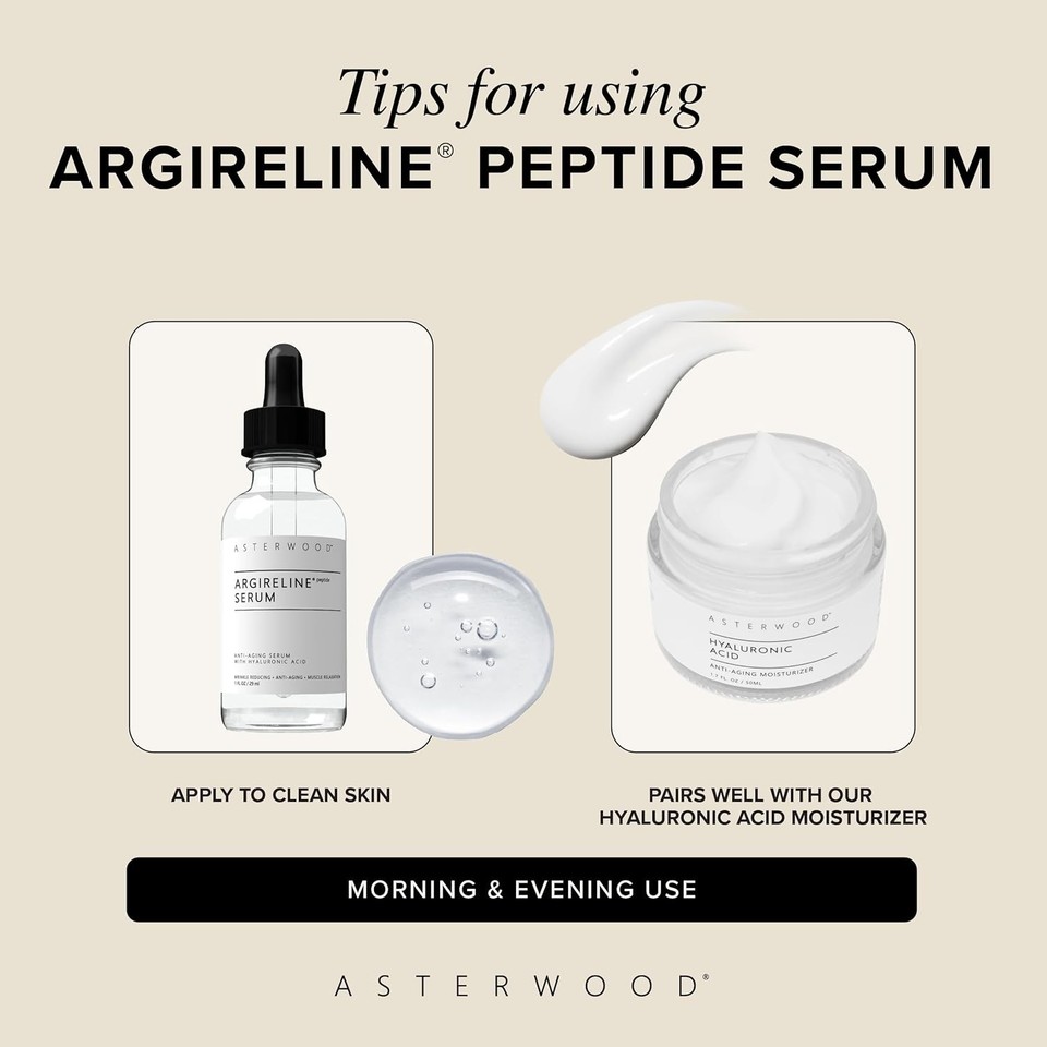 Asterwood Matrixyl 3000 Argireline Peptide Hyaluronic Serum Anti ...