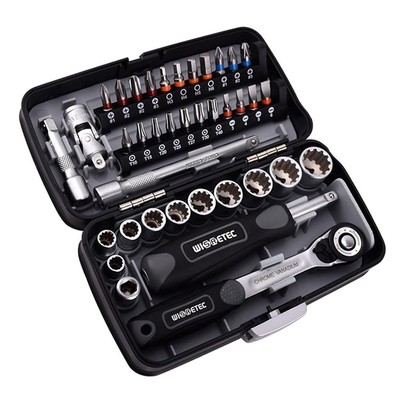 38PCs 1/4 "Spanner Socket Set Set wrench ratchet kit kit screwdriver ...