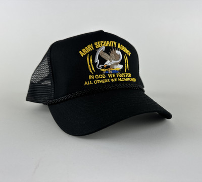 US Army Security Agency ASA Snapback Hat Otto Cap Black Adjustable ...