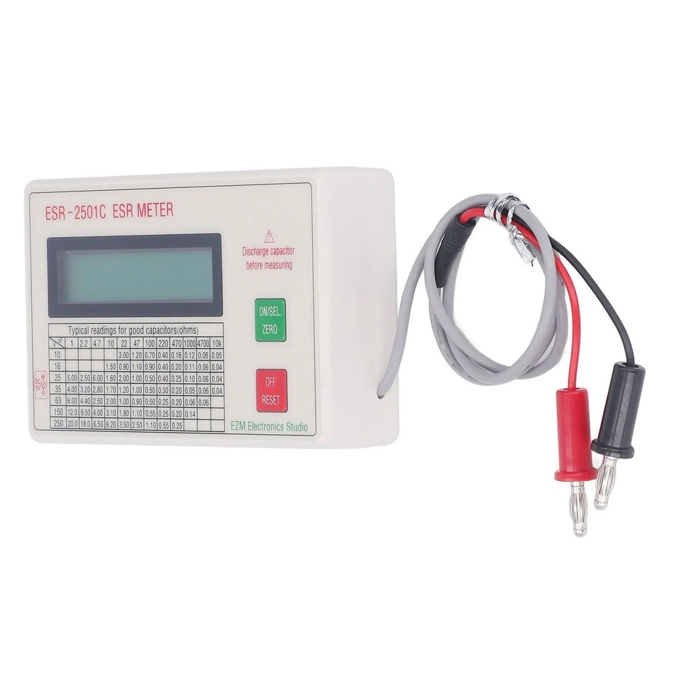ABS Handheld ESR DCR Capacitor Tester High Accuracy Capacitance Meter ...