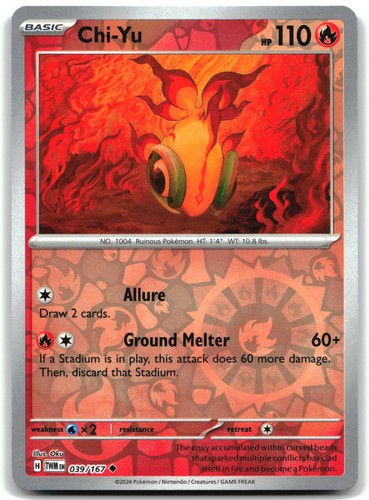 Chi-Yu 039/167 Reverse Holo SV06: Twilight Masquerade Pokémon TCG NM | eBay