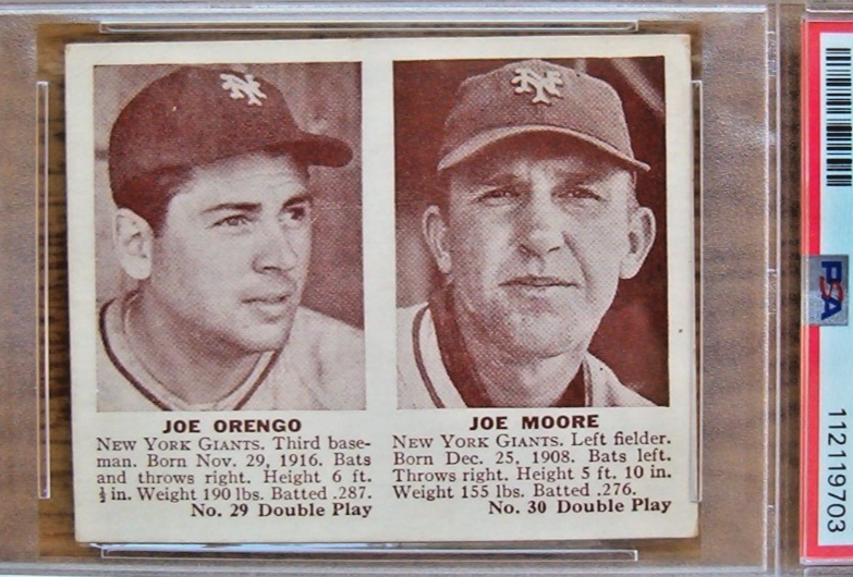 1941 Double Play PSA 4 VG-EX #29 Joe Orengo XRC #30 Joe Moore New York ...