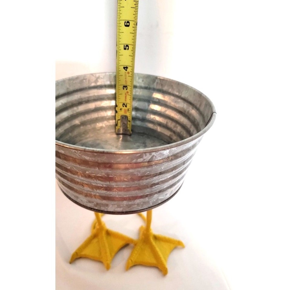 Duck Feet Metal Bowl Drink Bucket Flower Pot Cookout Whimsical Party ...