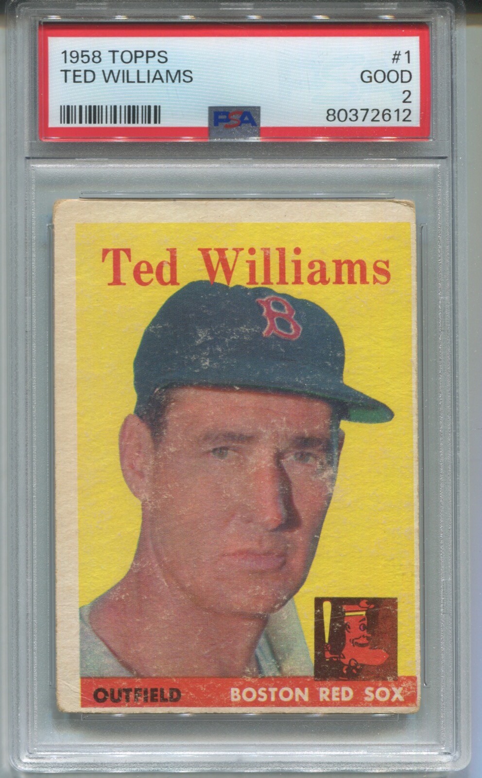 1958 Ted Williams Topps Baseball #1 Boston Red Sox PSA 2 GOOD 2612 | eBay