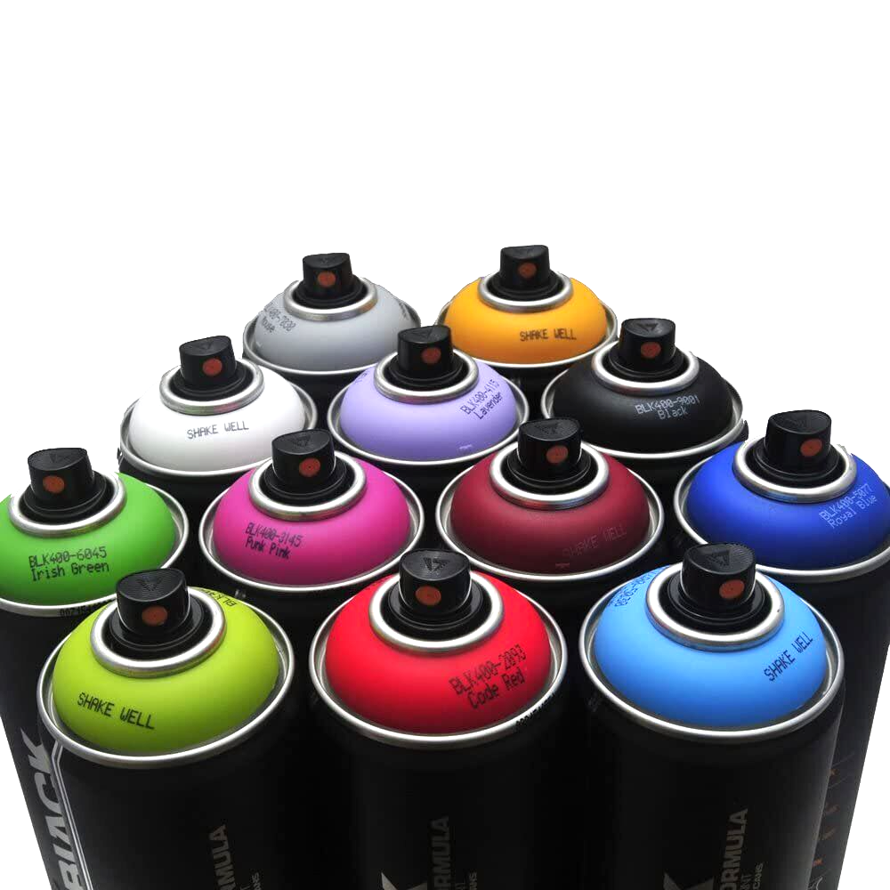 Montana BLACK NC Popular Colors Street Art Mural Spray Paint Set- 12 ...