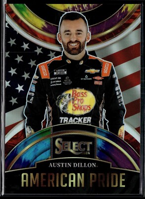 Austin Dillon 2024 Select Racing American Pride #8 TIE DYE PRIZM #/25 ...