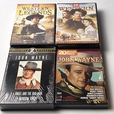 John Wayne Lot Of 21 DVDs- 181 Movies- Gene Autry, Lee Van Cleef ...