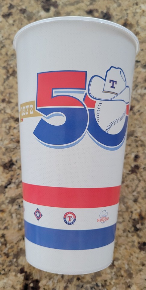 2023 Texas Rangers 50th Anniversary Souvenir Beverage Cup WHITE SGA MLB ...