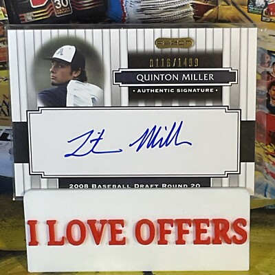 2008 RAZOR EXCLUSIVE 116/1499 QUINTON MILLER ROOKIE AUTOGRAPH RARE ...