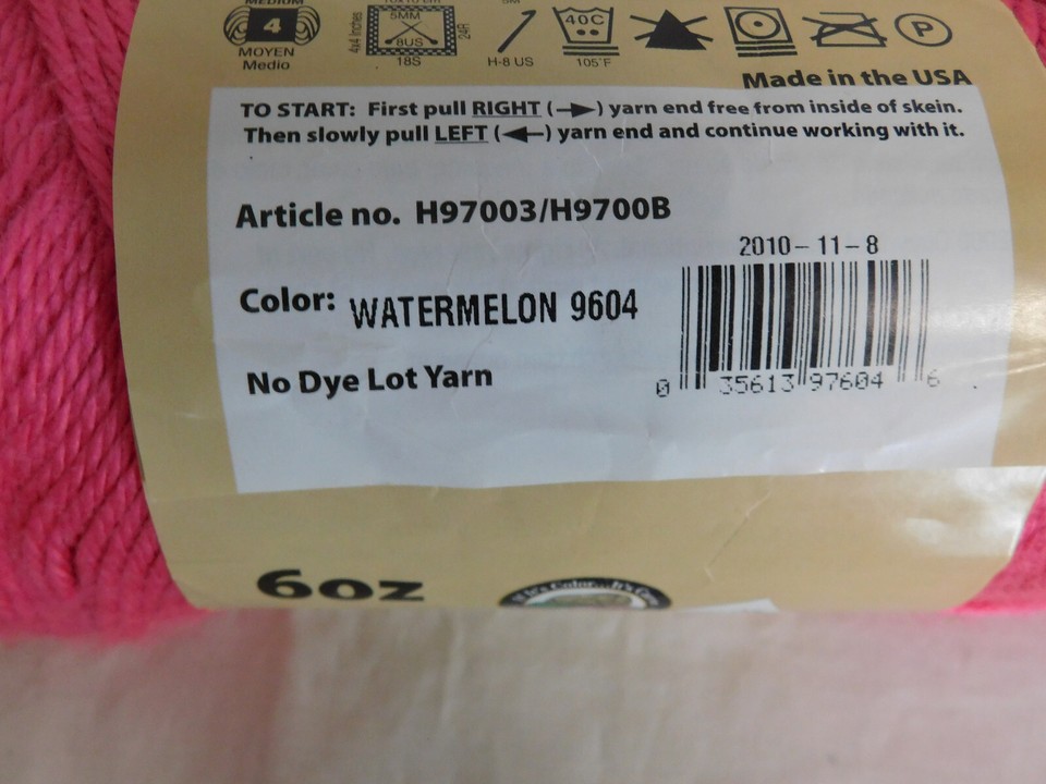 Caron Simply Soft Watermelon No dye Lot | eBay