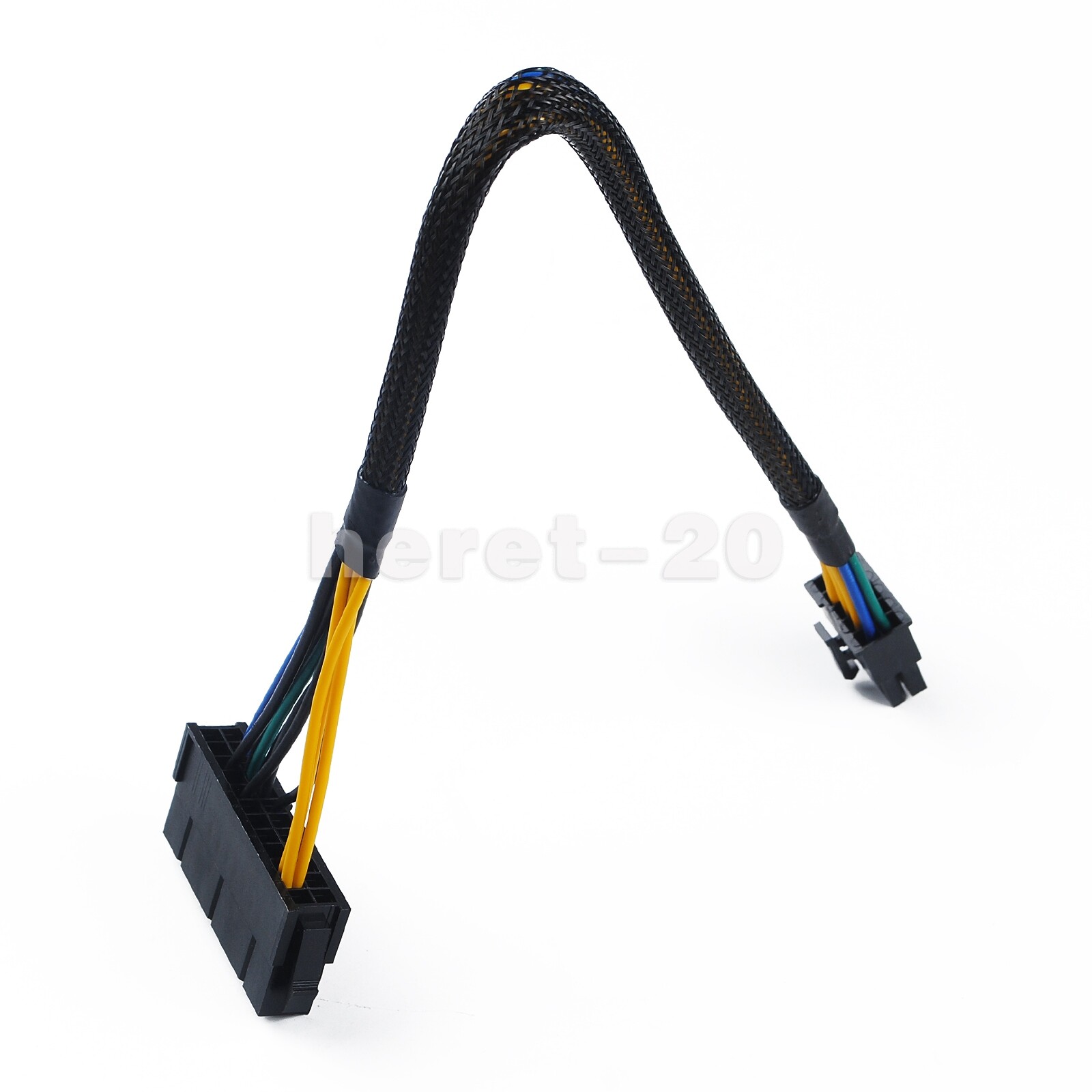 24 Pin to 10 Pin ATX PSU Sleeved Adapter Cable for IBM / Lenovo Desktop ...