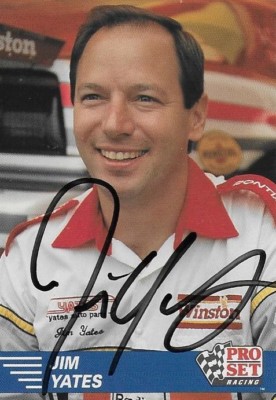 JIM YATES AUTOGRAPHED 1991 PRO SET RACING NHRA STOCK PHOTO TRADING CARD ...