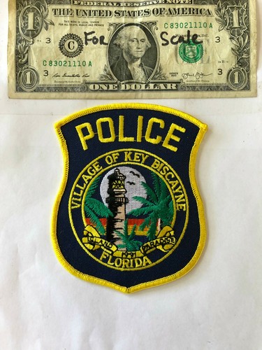 Village of Key Biscayne Florida Police Patch un-sewn in mint shape | eBay