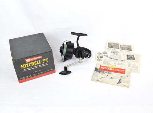 Vtg 70s Garcia Mitchell 306 Intermediate Spinning Reel with Original ...