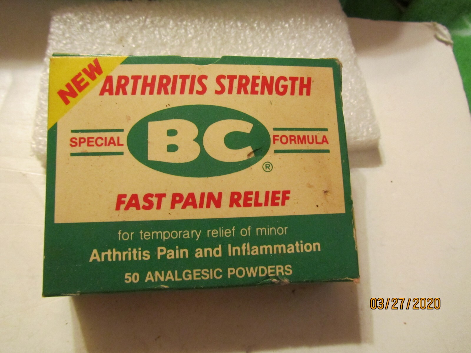 BC Arthritis Strength Fast Pain Relief Box Full Made by BC Remedy Co ...