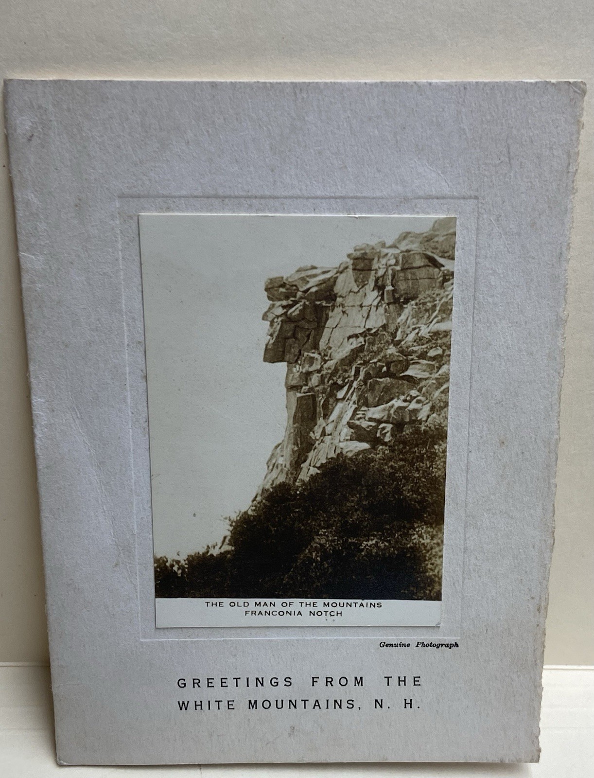 Vtg .Old Man of the Mountain Franconia Notch N.H. Genuine Photo ...