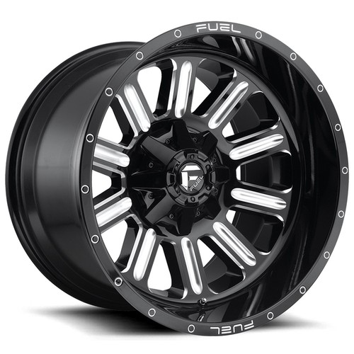 Fuel D620 Hardline 20x10 8x180 -18mm Black/Milled Wheel Rim 20" Inch ...
