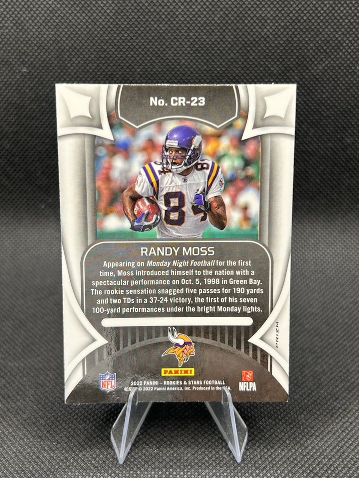 2022 Panini Rookies & Stars Football - Randy Moss Crusade Red Plaid #CR ...