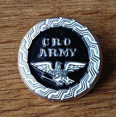 CROATIA 1991 HOS Paramilitary unit CRO ARMY beret cap badge USTASHA ...