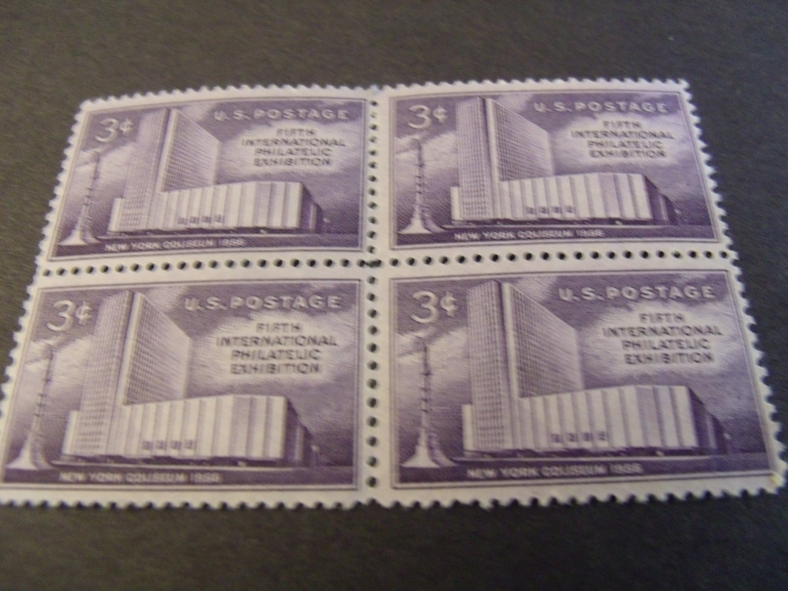 US Postage Stamp 1956 5th International Philatelic Expo Scott 1076 4-3c ...