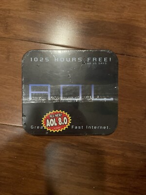1025 Hours AOL CD Disk with tin case SEALED AND BRAND NEW - UNOPENED ...