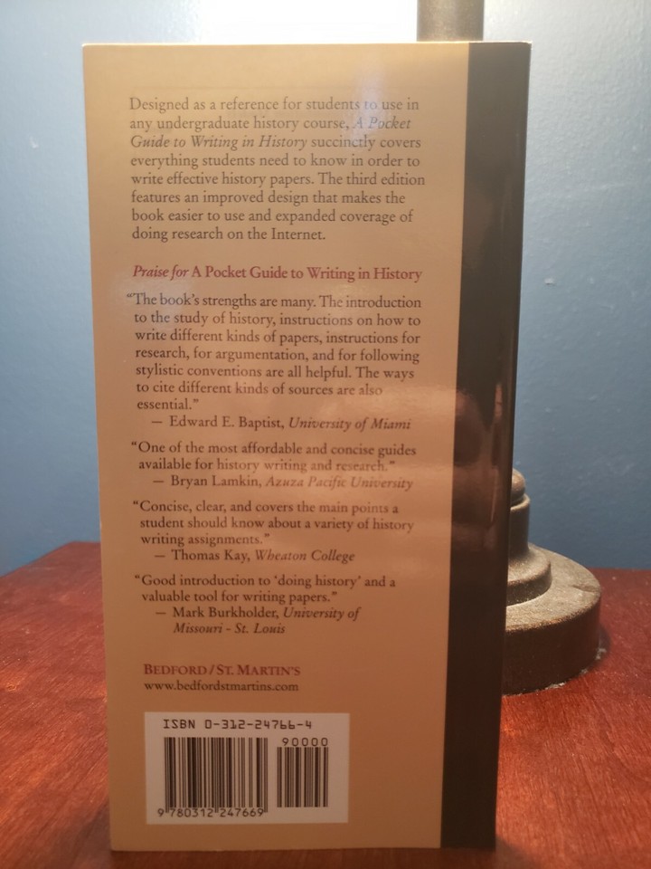 Pocket Guide to Writing History by Mary Lynn Rampolla {2000, Trade ...