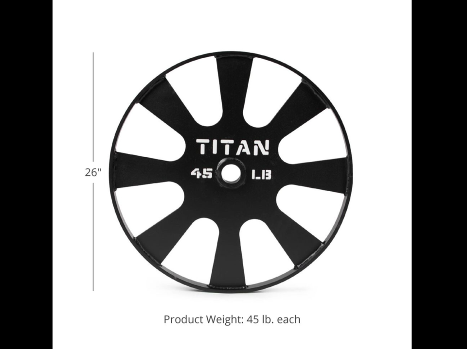 Titan Fitness 45lb wagon wheel plates | eBay