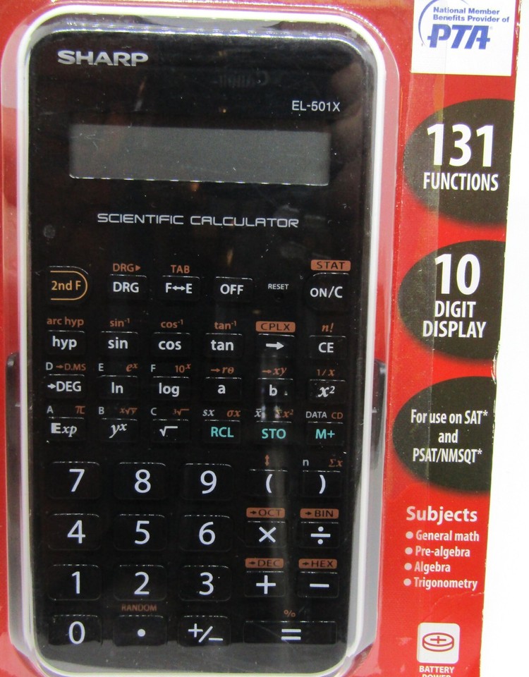 Sharp EL-501XB-WH Scientific Calculator. NIP. 131 Functions, 10 Digit ...