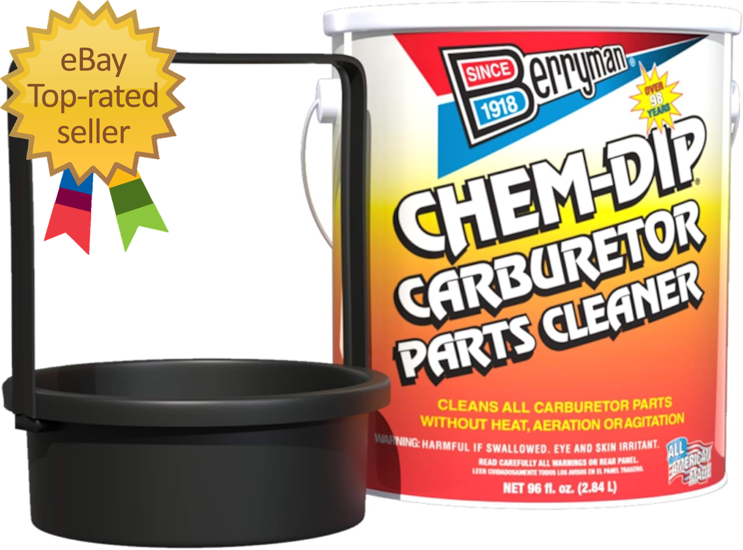 Berryman 0996-ARM B-9 Chem Dip Parts Cleaner with Basket and Armlock 3/ ...