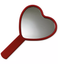 Heart-Shaped Travel Handheld Mirror Portable Personal Cosmetic Hand ...