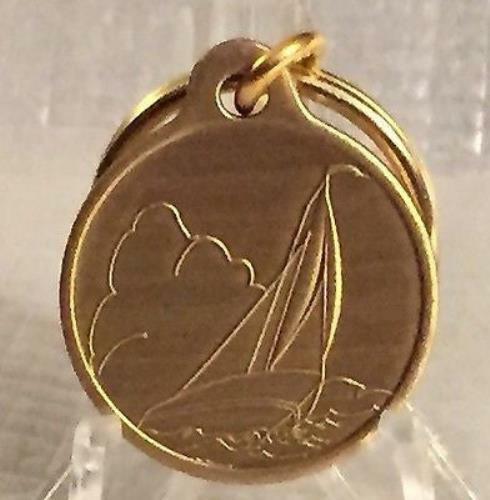 Sailing Sail Boat Sailboat Bronze Key Chain Wind Adjust Sails Keychain ...