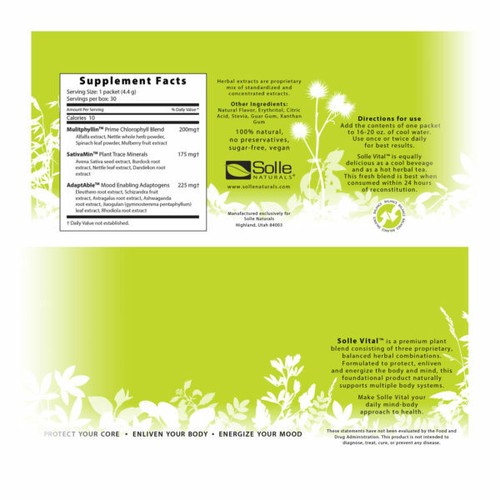 Solle Vital, Vegan, 100% Natural, No Preservatives, Sugar-free, 30 ...