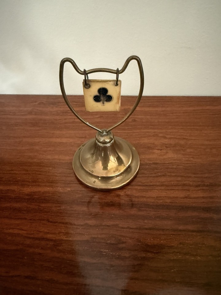 Art Deco 1940s Brass Bridge Playing Card Trump Table Marker Revolving ...