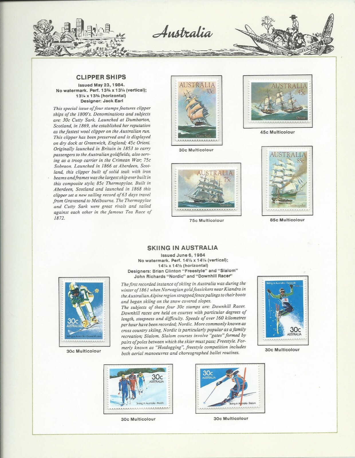 1984 Australia 'The Collection of 1984 Australian Stamps' Complete Set ...