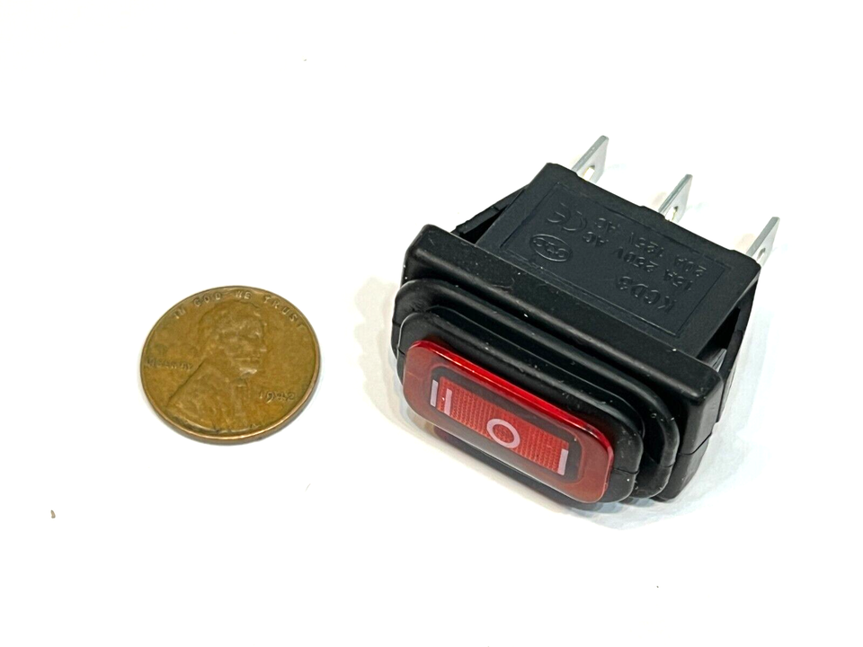 4x Waterproof Rocker Switch Red SPDT ON OFF ON Actuator KCD3 20A/125VAC ...