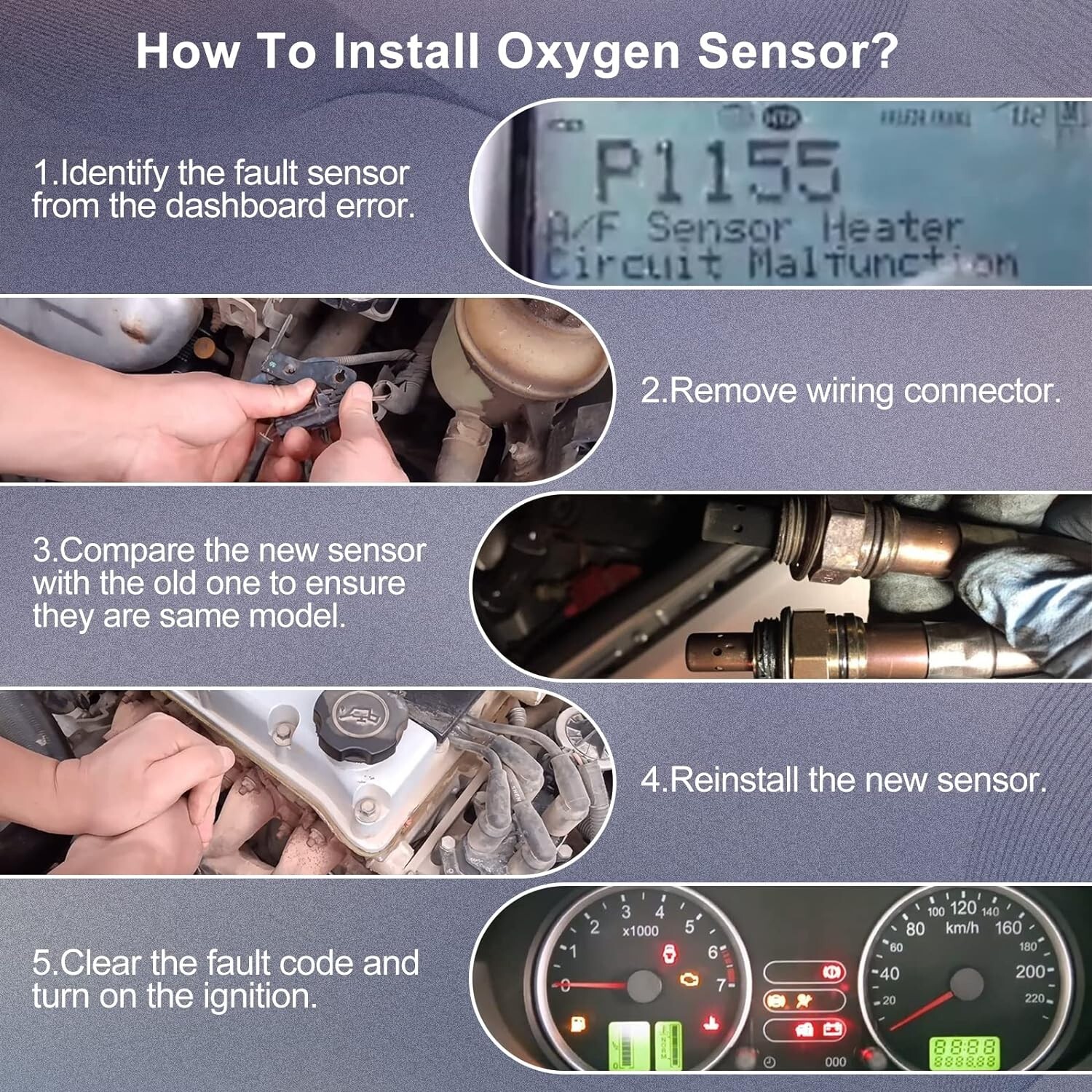 4x O2 Oxygen Sensor Up & Downstream For Chevrolet Cadillac GMC Sierra ...