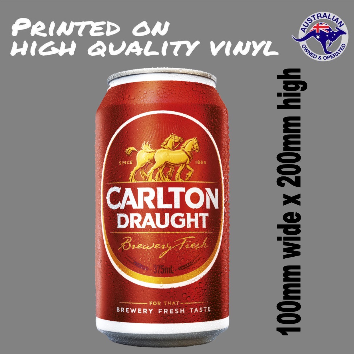 Carlton Draught Can BEER 4x4 Mancave (100mm) Esky Fridge BOAT CAR Decal ...