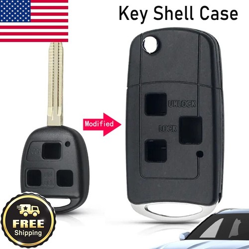 Modified Flip Remote Key Shell 3 Button for Toyota Land Cruiser FJ ...