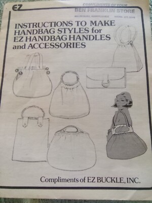 Instructions To Make Handbag Styles For EZ Handbag Handles And ...
