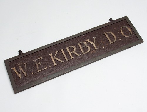 Vintage Heavy Bronze Double Sided Hanging Doctor's Office Sign ...