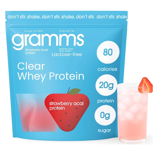 Gramms Clear Protein Powder Strawberry Acai Satiety Energy Support ...