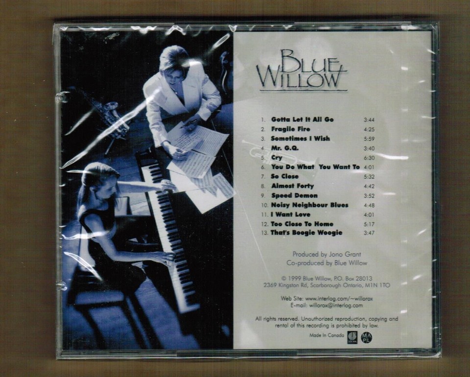 BLUE WILLOW Self Titled CD 1999 NEW Funky Blues / Jazz / Boogie Woogie ...