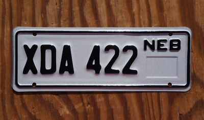 OMAHA Nebraska MOTORCYCLE License Plate # XDA 422 | eBay