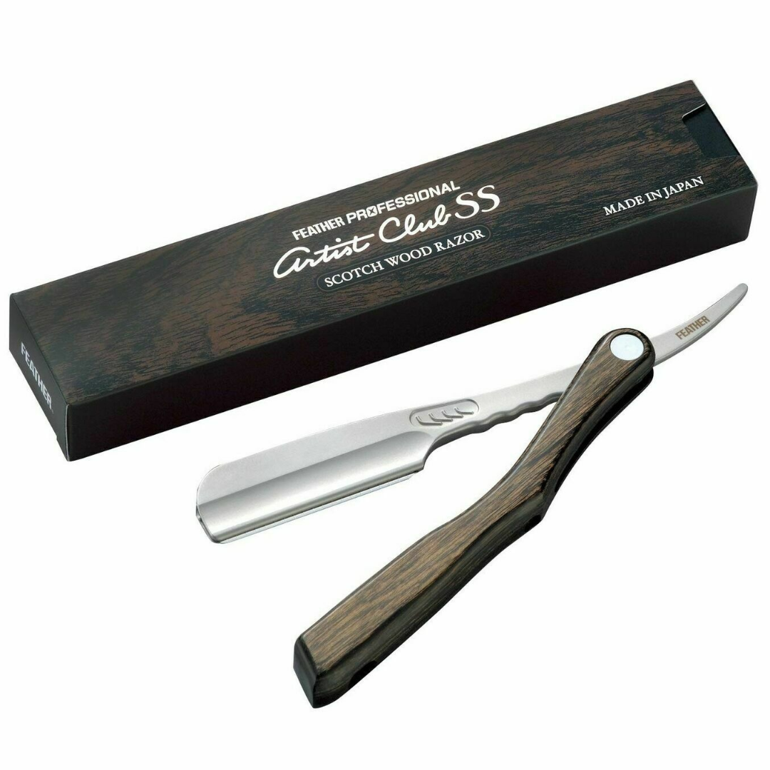 Feather ACS-RSW Artist Club SS Scotch Wood Handle Razor - Made in Japan ...